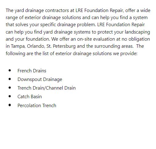 Palm Harbor Drainage Solutions | Palm Harbor Drainage Solutions